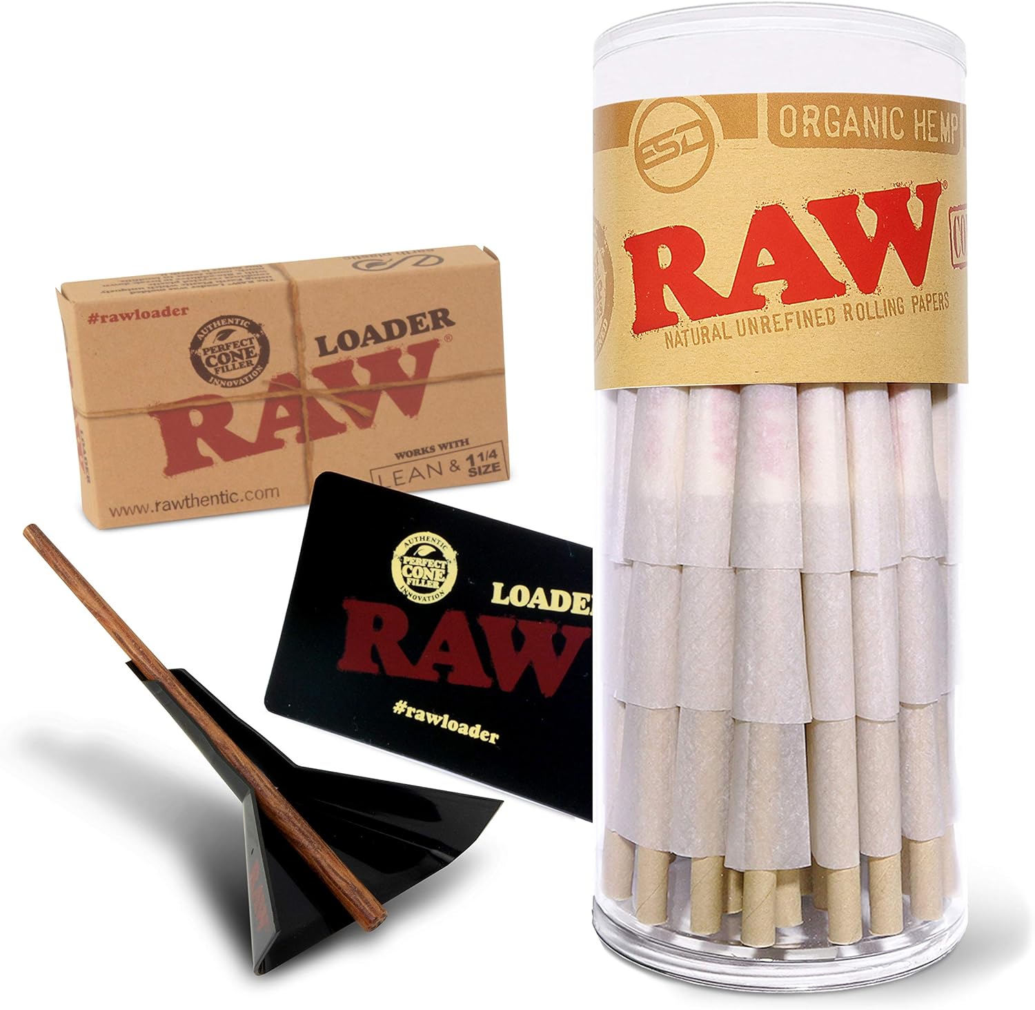 Amazon.com: RAW Cones Organic 1 1/4 | 50 Pack | Prerolls with Tips and ...