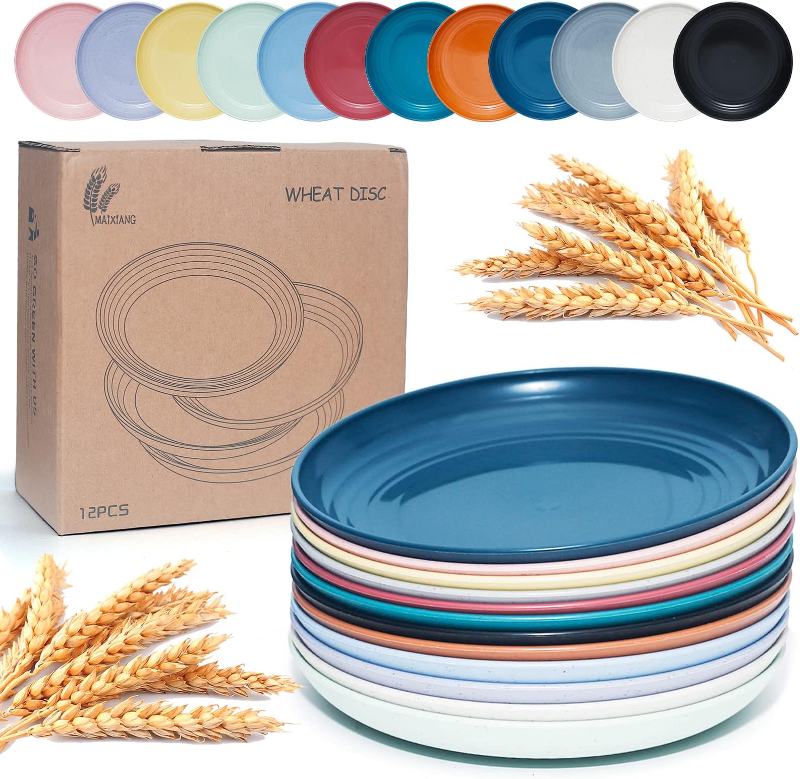 Amazon.com | Homienly Deep Dinner Plates Set of 8 Alternative for ...