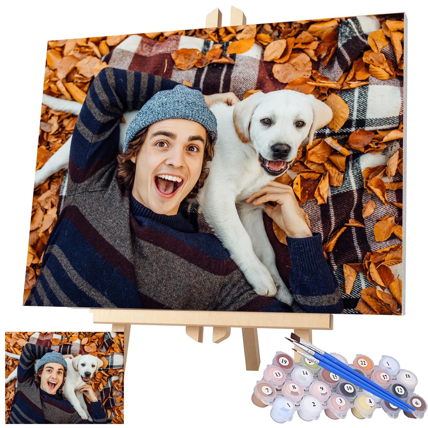 Amazon.com: Custom Paint by Numbers for Adults, DIY Canvas Paint by ...