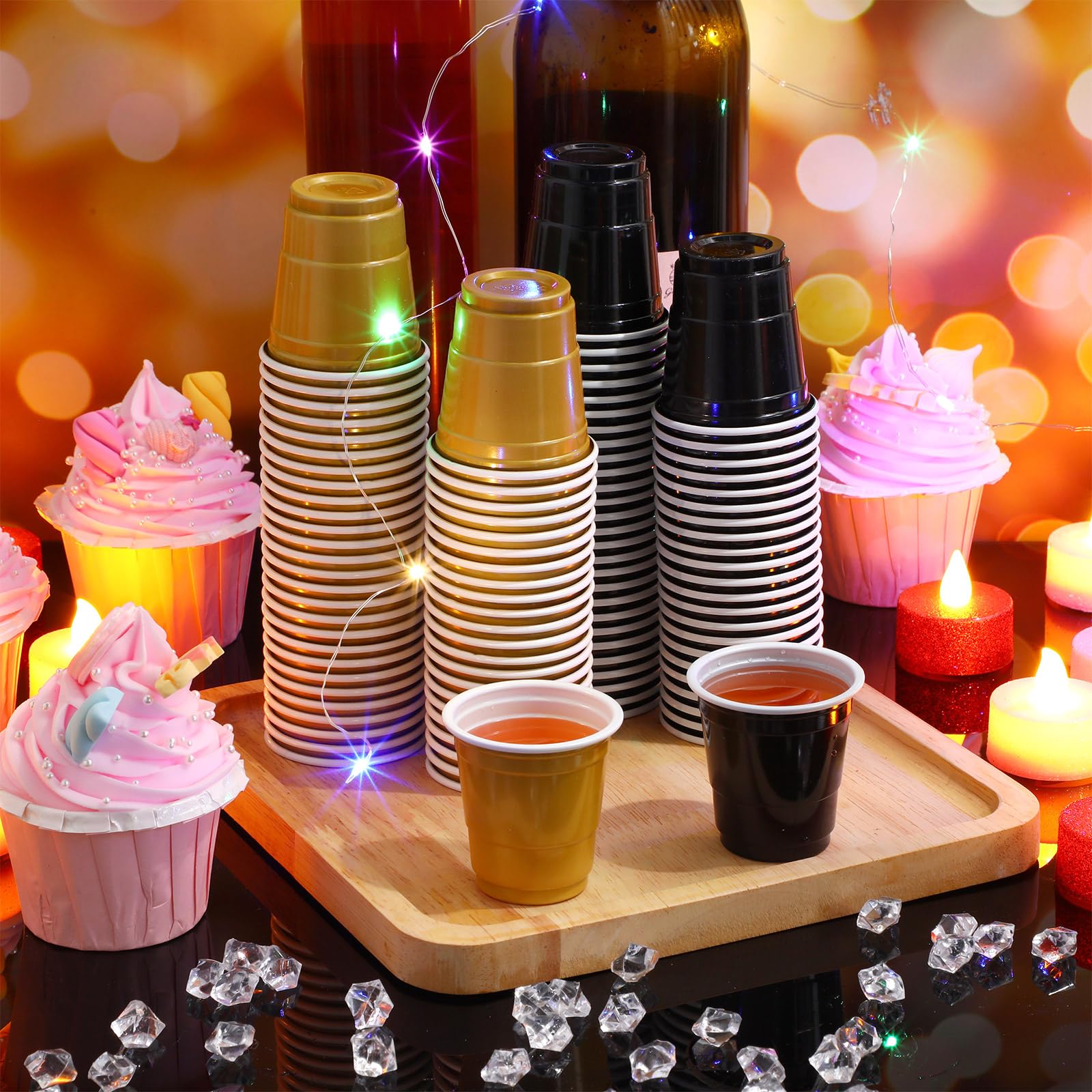 Snapklik.com : Roshtia 100 Pack 2 Oz Plastic Shot Cups, Mini Disposable ...