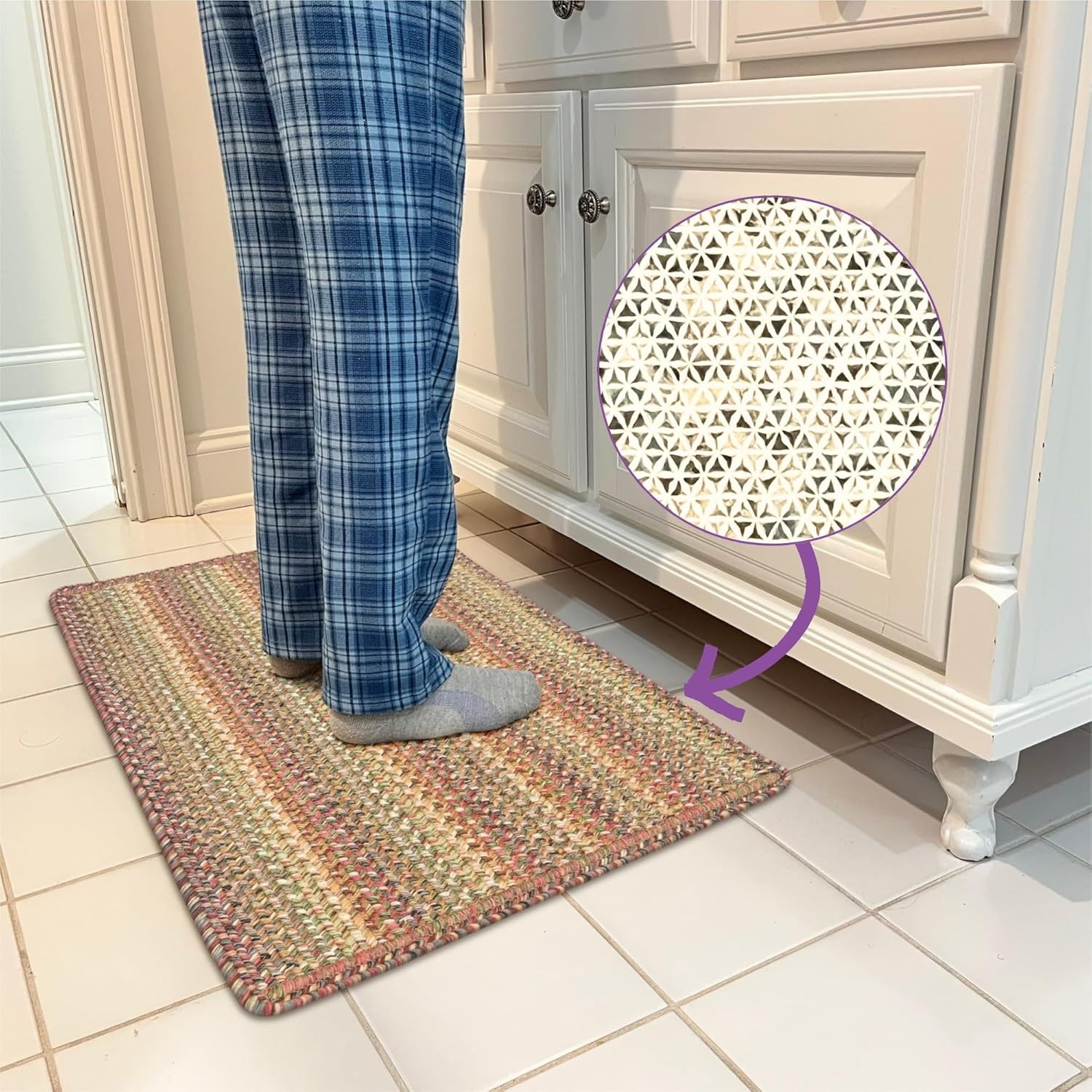 Amazon.com: Homespice Fiesta Non Slip Outdoor Rug and Washable Entry ...