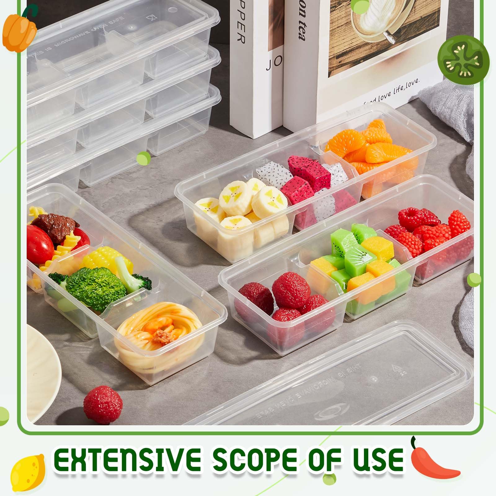 Snapklik.com : Hushee 100 Pack 17 Oz Small Meal Prep Containers 3 ...