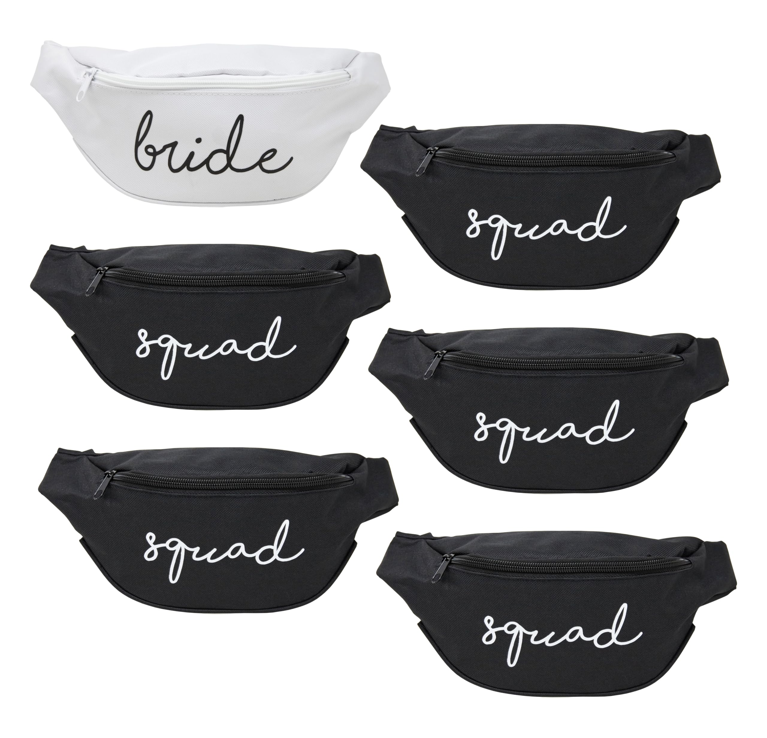 Amazon.com | Funky Junque 6-Pack Bride Tribe Fanny Packs for ...