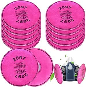 10pcs 2097 Filters for Respirator, Particulate Filter Wool for P100 ...