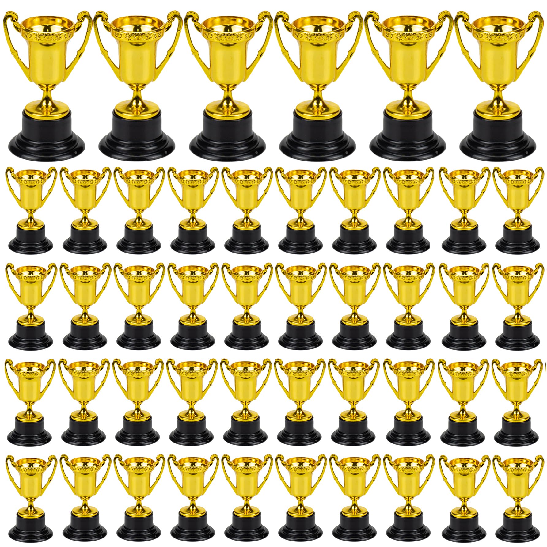 Nicunom 50 Pack Gold Award Trophies, 3.35" Plastic Gold Trophy Cups ...
