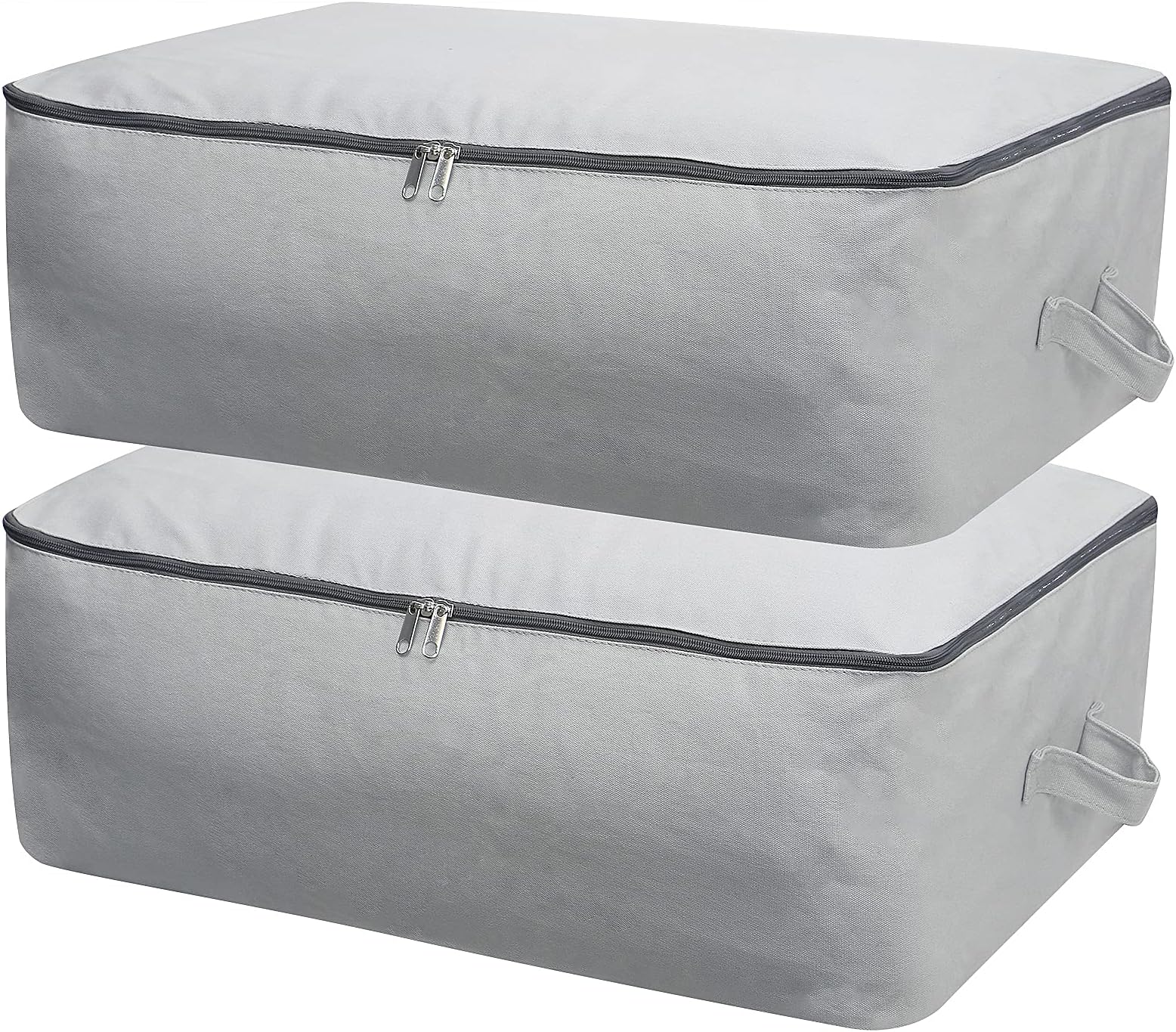 Amazon.com: Breathable Canvas Cotton Soft Storage Bags with 3-side Zip ...