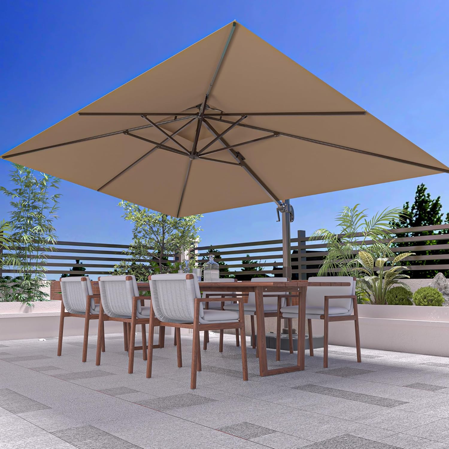 Amazon.com : ORYNTREX 10' X 13' Outdoor Patio Umbrella Large Rectangle ...