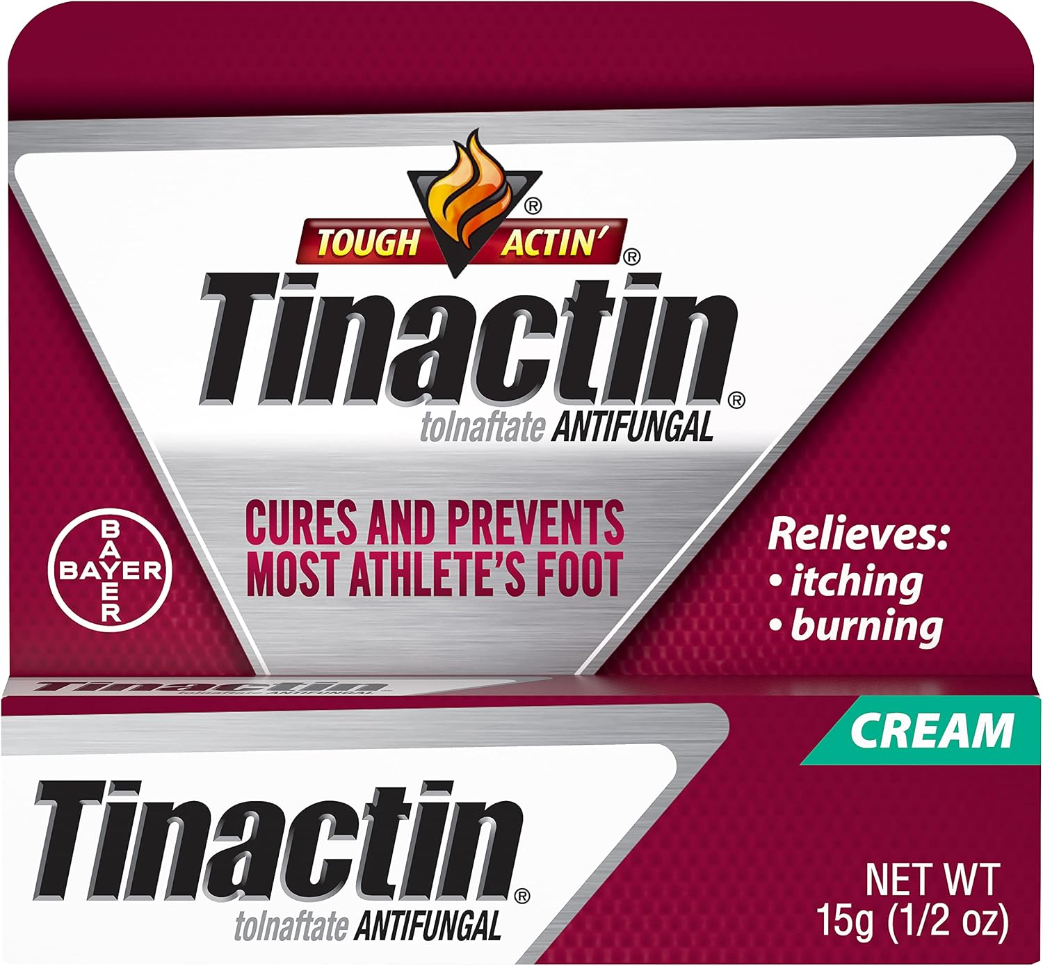 Amazon.com: Tinactin Athlete's Foot Cream, Tolnaftate 1%, Antifungal ...