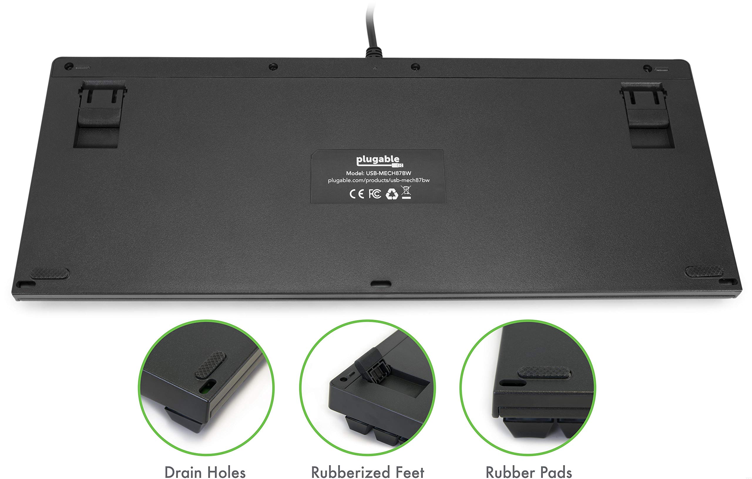 Plugable Performance TKL Mechanical Keyboard - Compact Mechanical ...