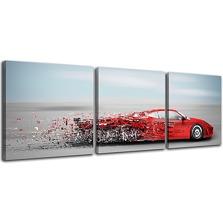 Amazon.com: NAN Wind Abstract Red Speedy Car Poster Wall Art Sports Car ...