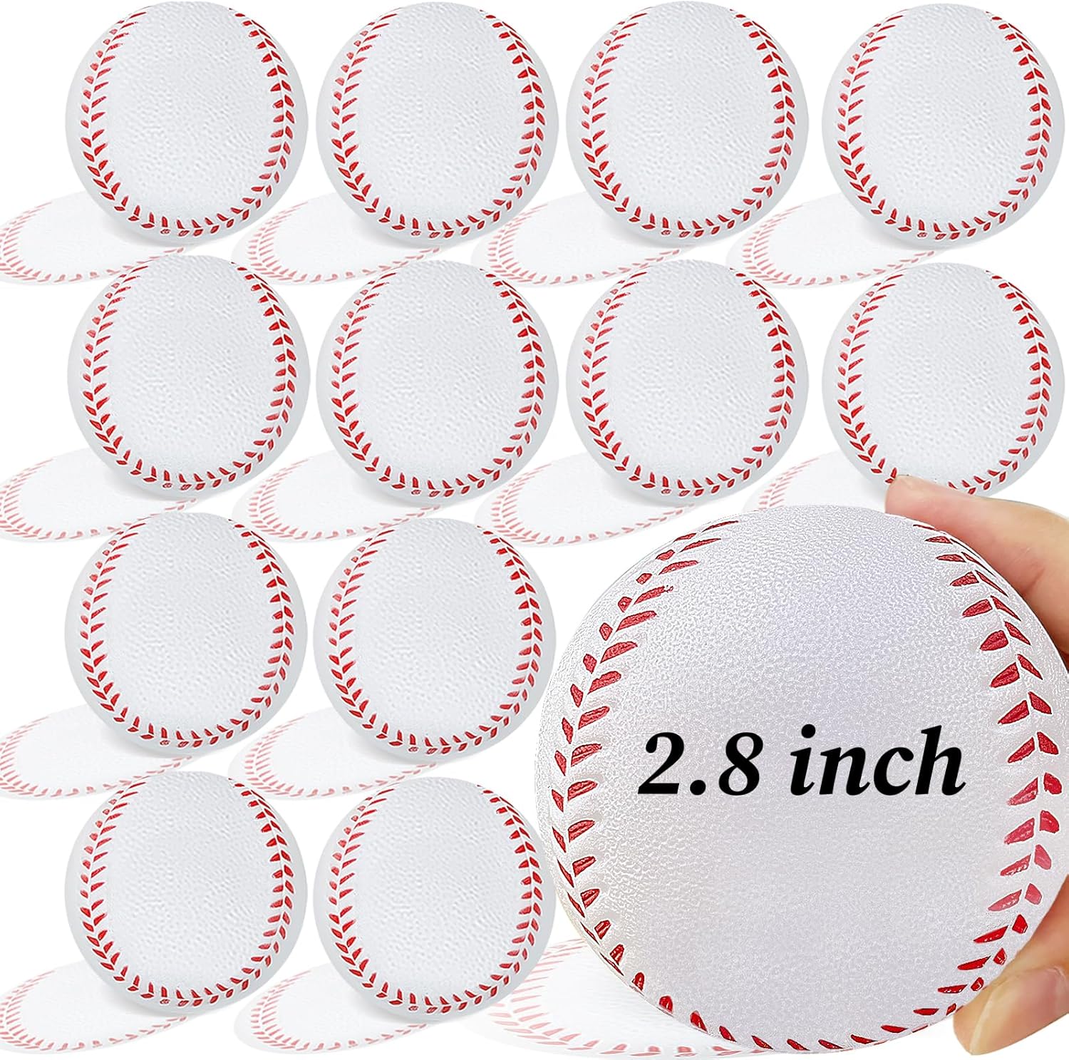 Amazon.com: 12 PCS Soft Baseball Stress Balls,2.8 Inch Mini Foam ...