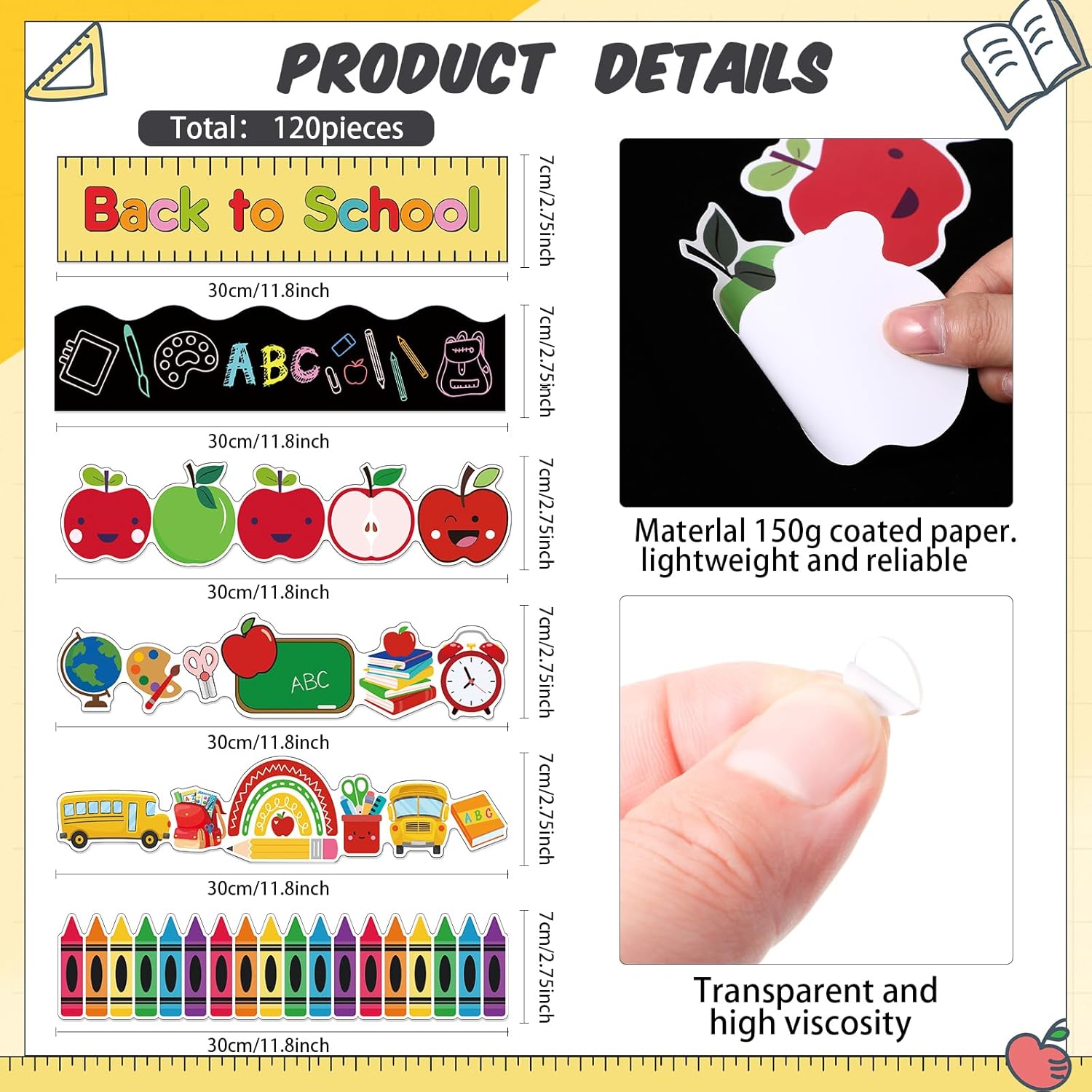 Colorful Die Cut Classroom Bulletin Board Borders - Chile | Ubuy