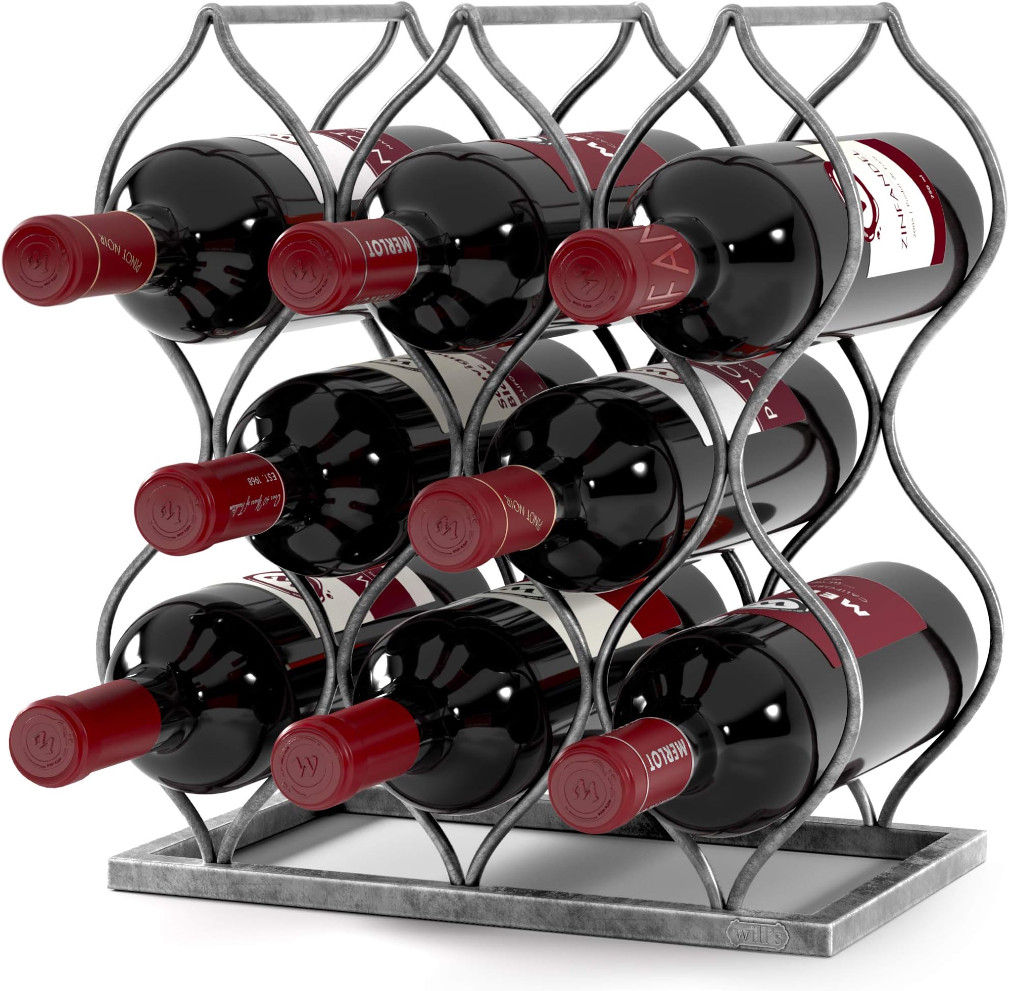 Amazon.com: Tabletop Wine Rack, 6 Wine Bottle Holder Stand for Counter ...