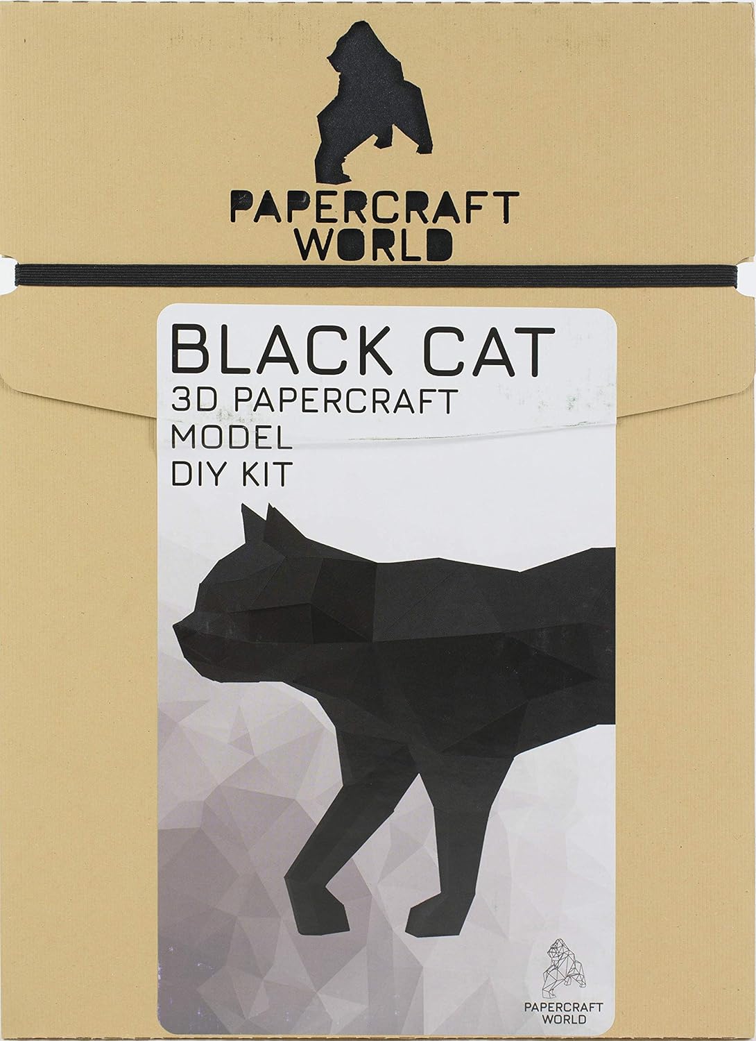 Papercraft World Modelo Cat de artesanato 3D preto | Amazon.com.br