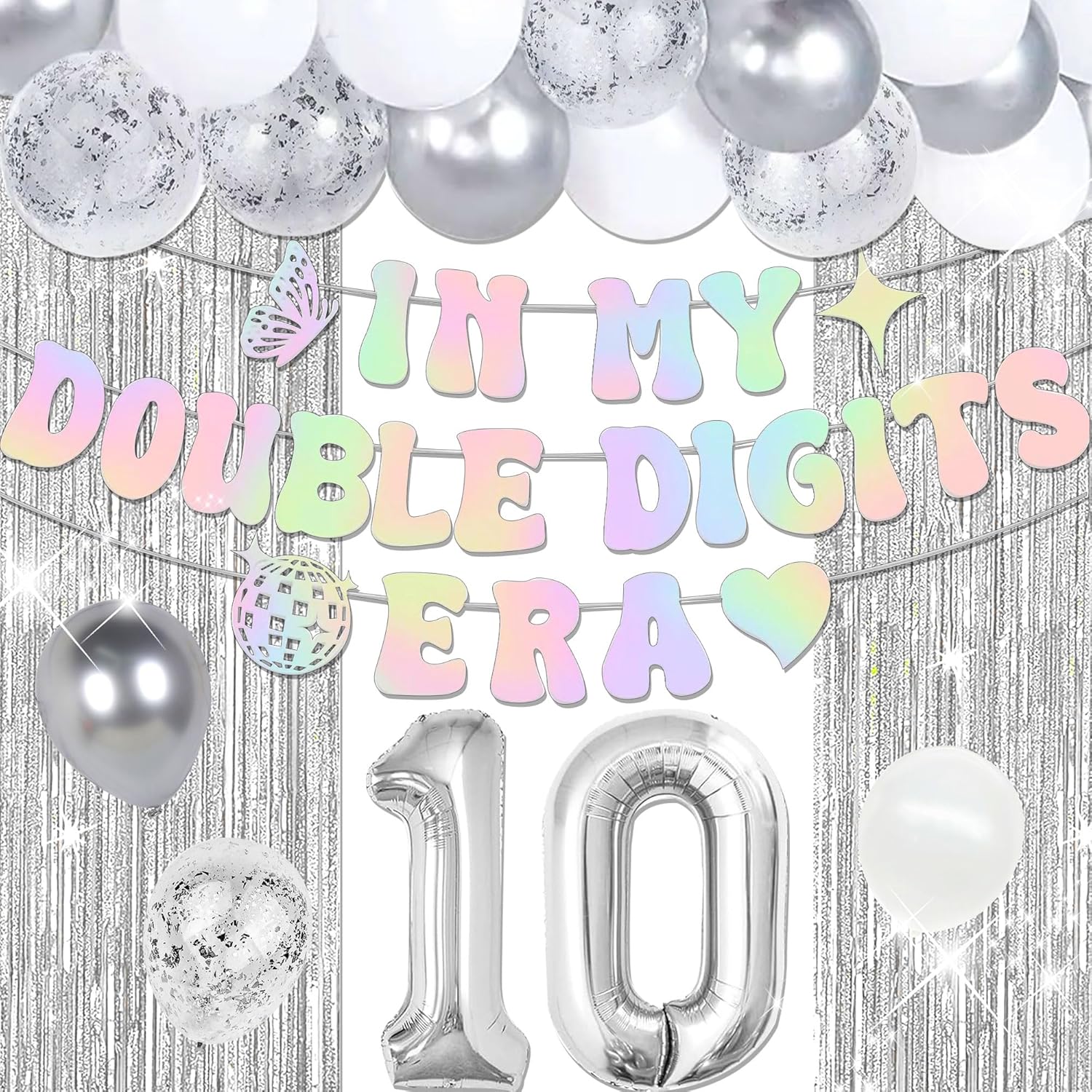 Amazon.com: 10th Birthday Decorations In My Double Digits Era Banner ...