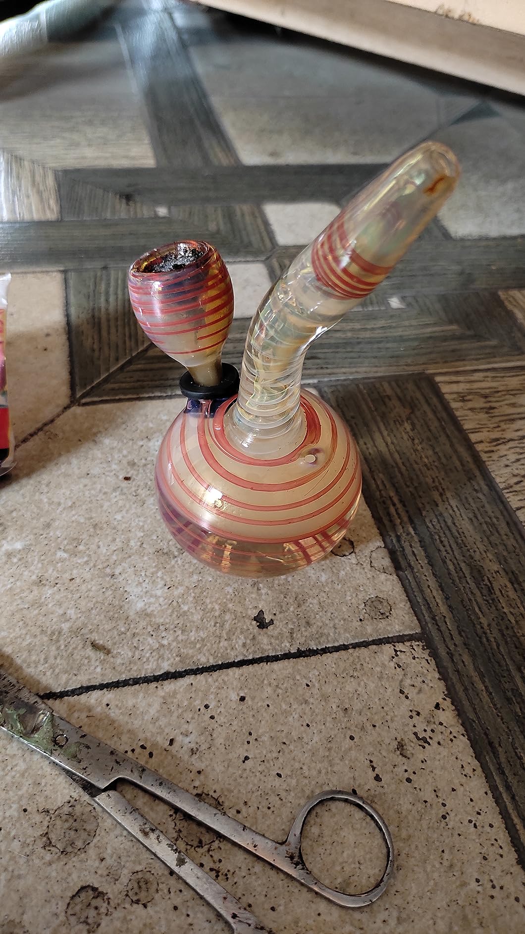 Buy MFT 6 INCH Coloured Glass Water Bong Pocket Vertical Snake Shape ...