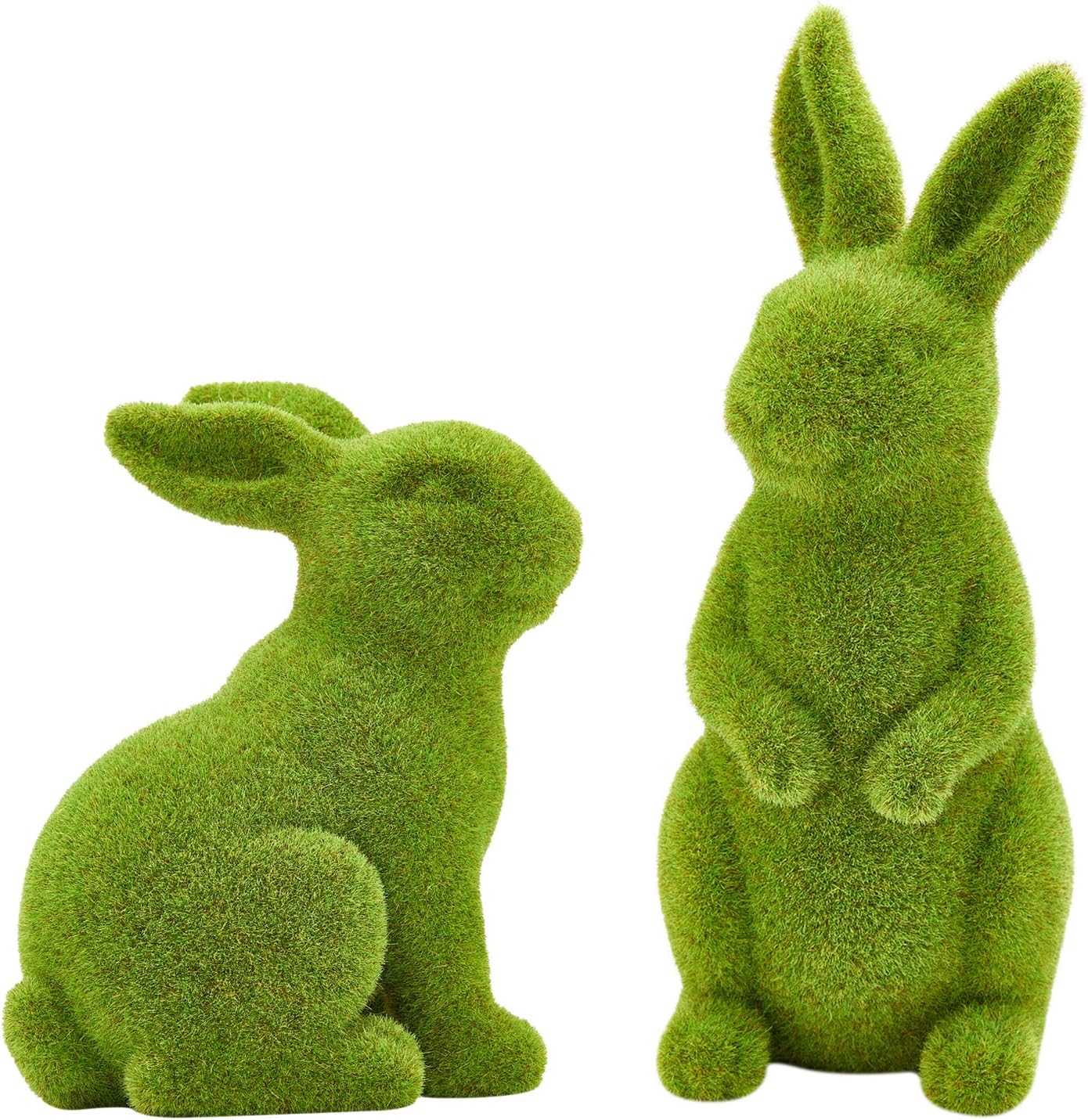 Amazon.com: Nature Vibe 5 Inches Moss Easter Bunny Home Decor, Set of ...