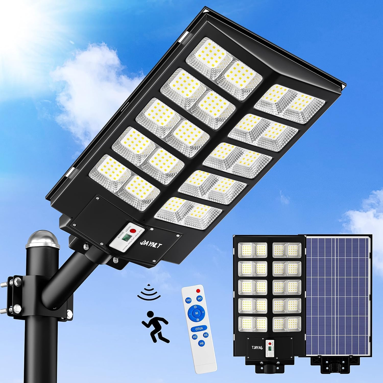 600W Solar Flood Street Lights Outdoor,Solar Security Lights 30000 ...