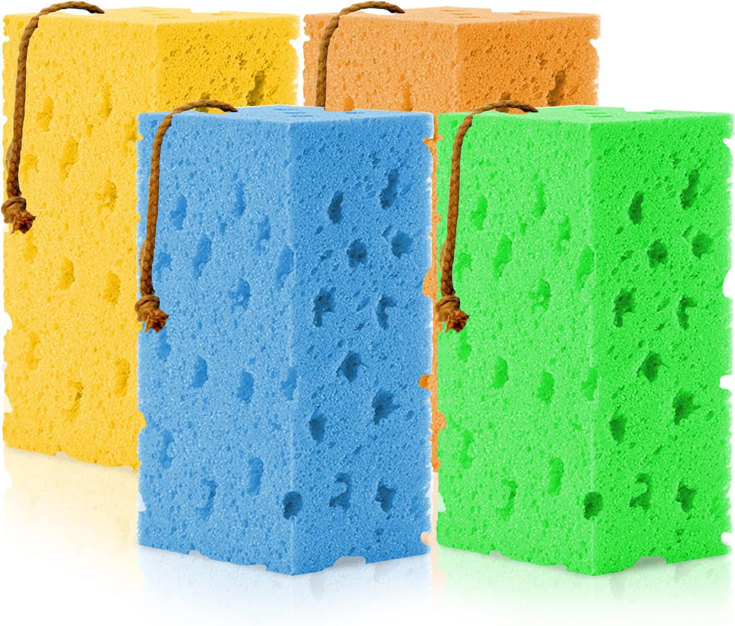 Amazon.com: WOKAV 4 Piece Mixed Colour car wash Sponge, Honeycomb ...