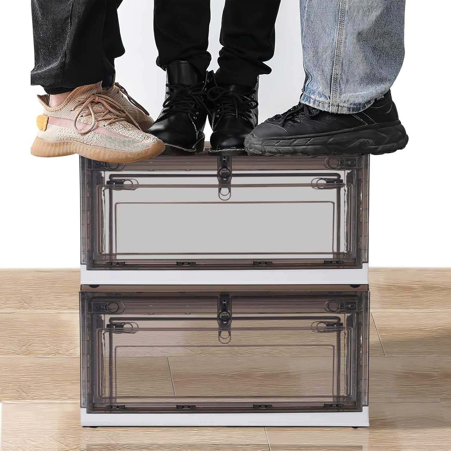 Contenedores de almacenamiento apilables plegables para armario ...