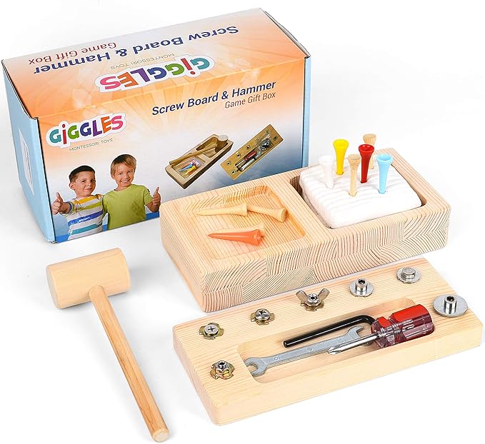 Amazon.com: 2 Toys for 1 Price - Montessori screwdriver board set ...