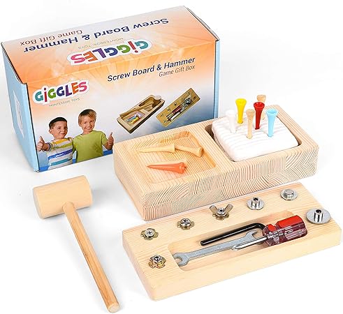 Amazon.com: 2 Toys for 1 Price - Montessori screwdriver board set ...