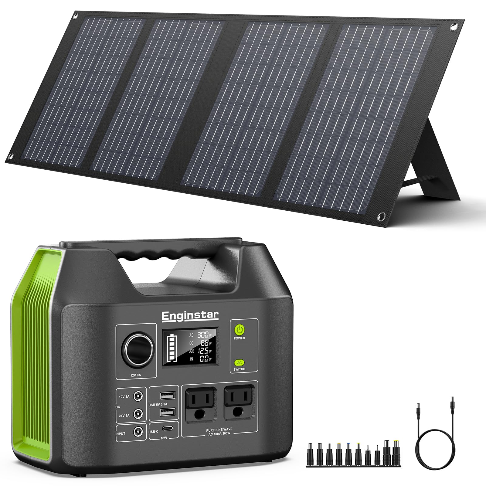 Amazon.com : EnginStar Portable Power Station, 300W 296Wh Battery Bank ...
