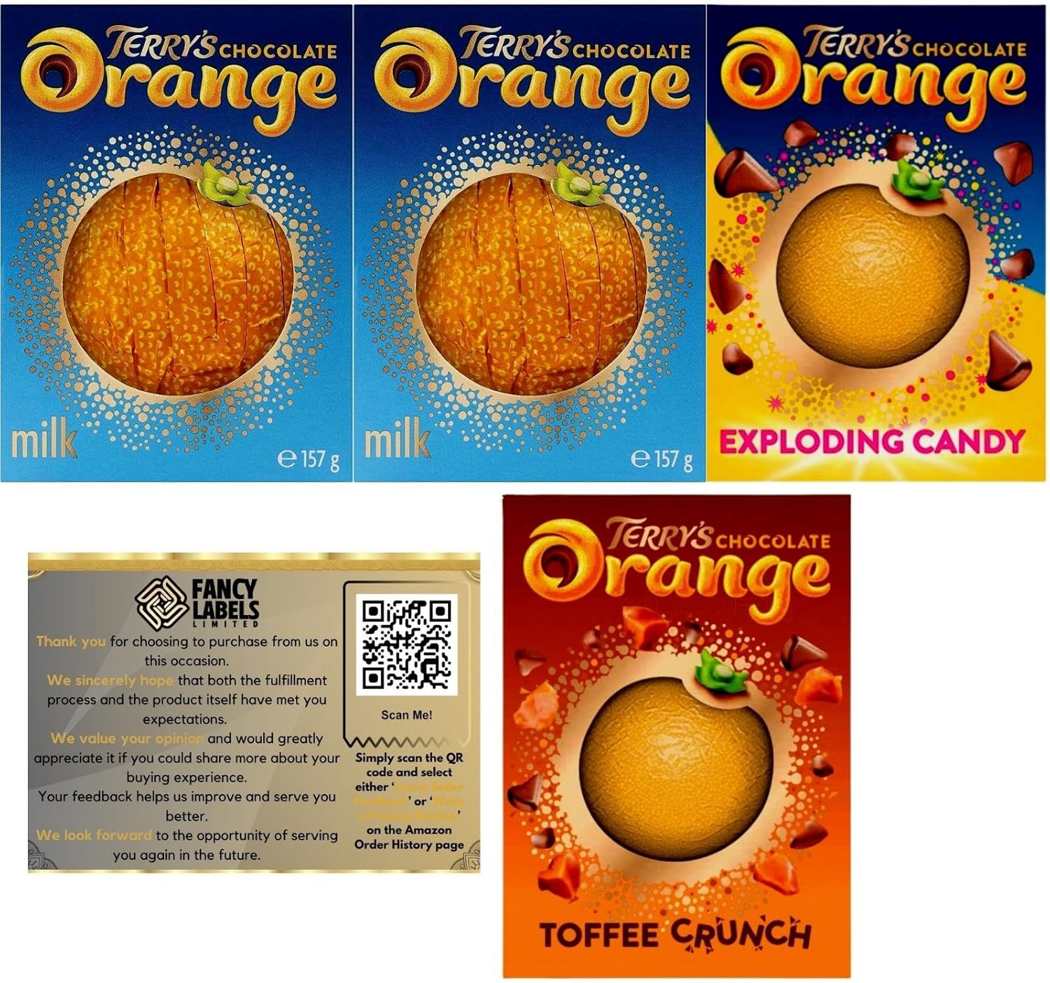 Terry's Chocolate Orange Bundle with 2x Terry's Orange Milk 157g,1x ...
