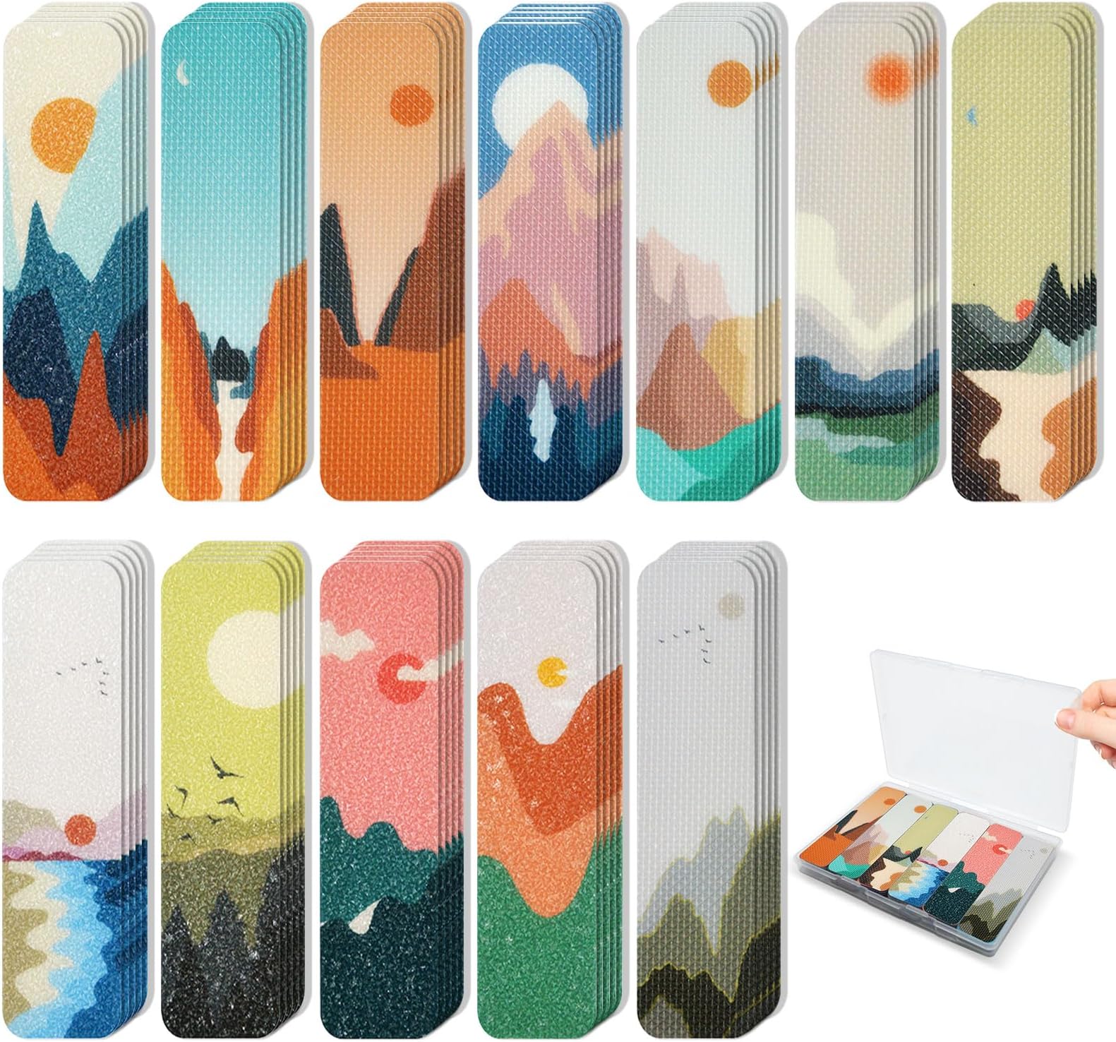 Amazon.com : 72 Pieces Anxiety Sensory Stickers with Storage Box ...