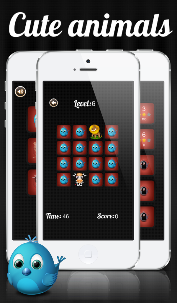 Kids memory game animals - A fun memory trainer and matching game for kids with farm, zoo and ...