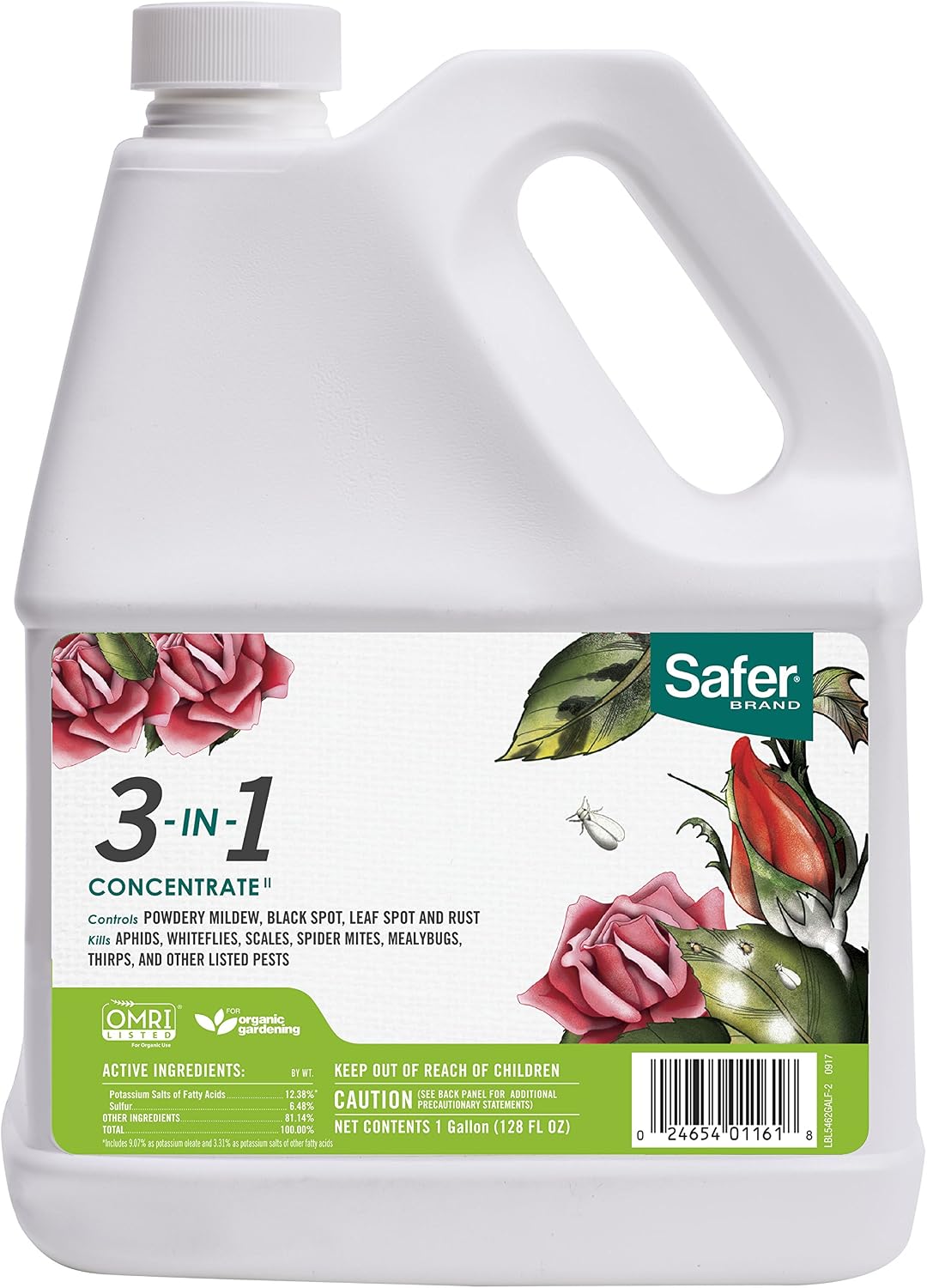 Amazon.com: Safer Brand 3-in-1 Garden Fungicide 1 Gallon : Patio, Lawn ...