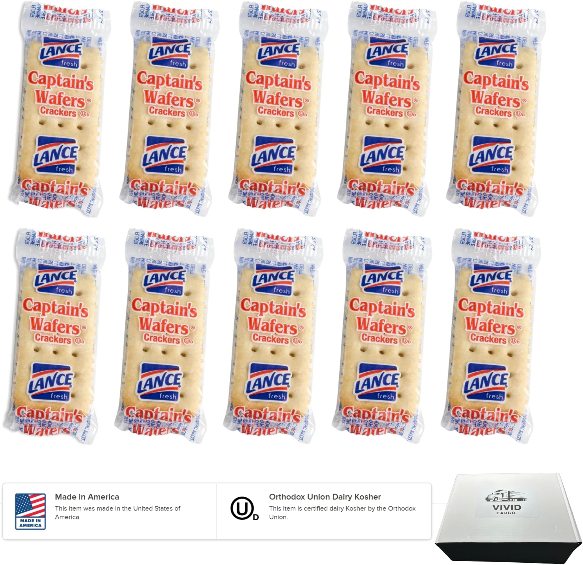 Amazon.com: Lance Crackers | Kosher | Made in America | 2 Crackers per pack | (50 Packs, Captain ...