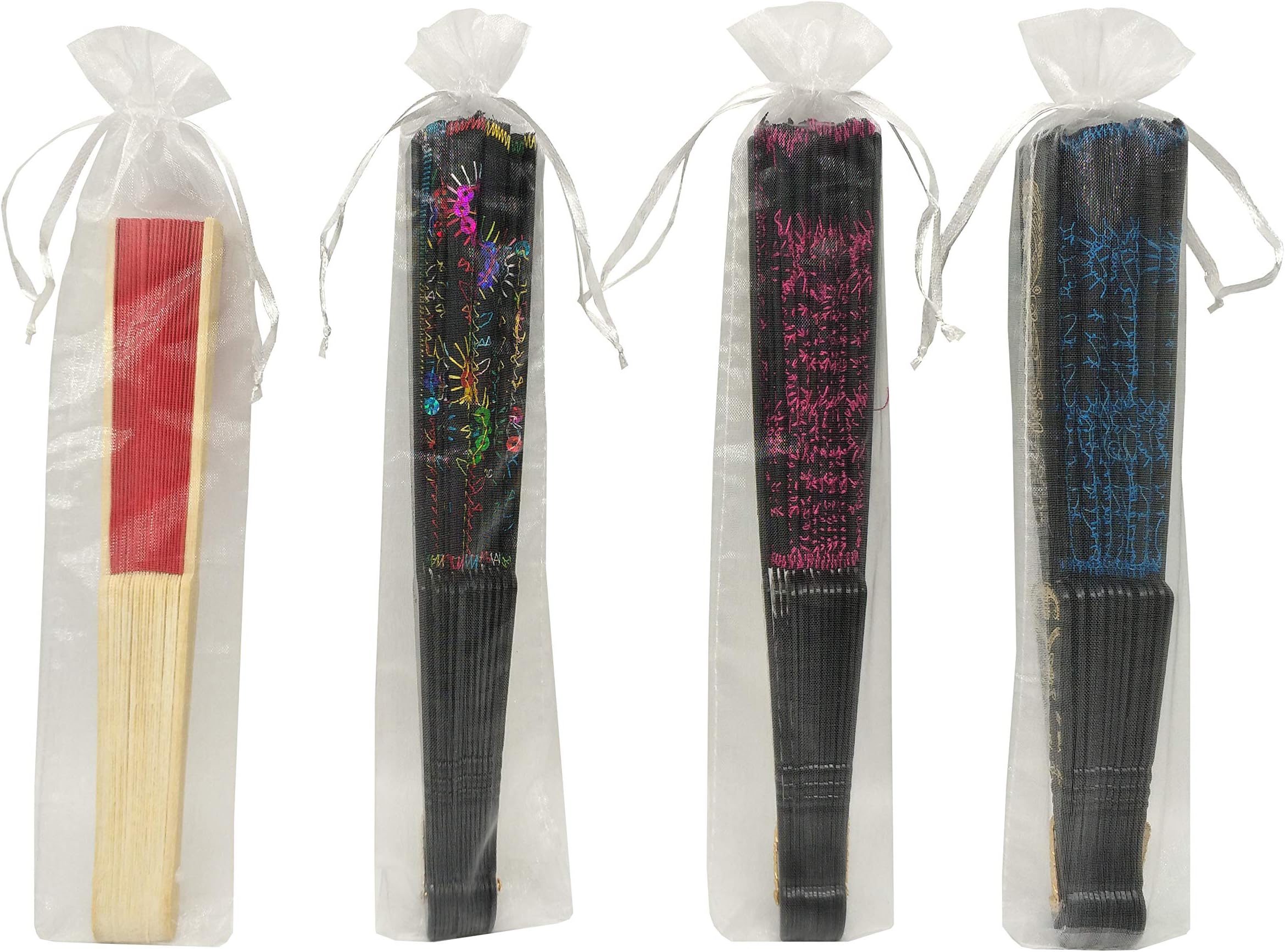 Amazon.com: Bags Bulk 50pcs Hand Fan Drawstring Bags Folding Fan ...