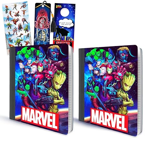 Amazon.com: Avengers Notebook Set - Bundle of 2 Marvel Composition ...