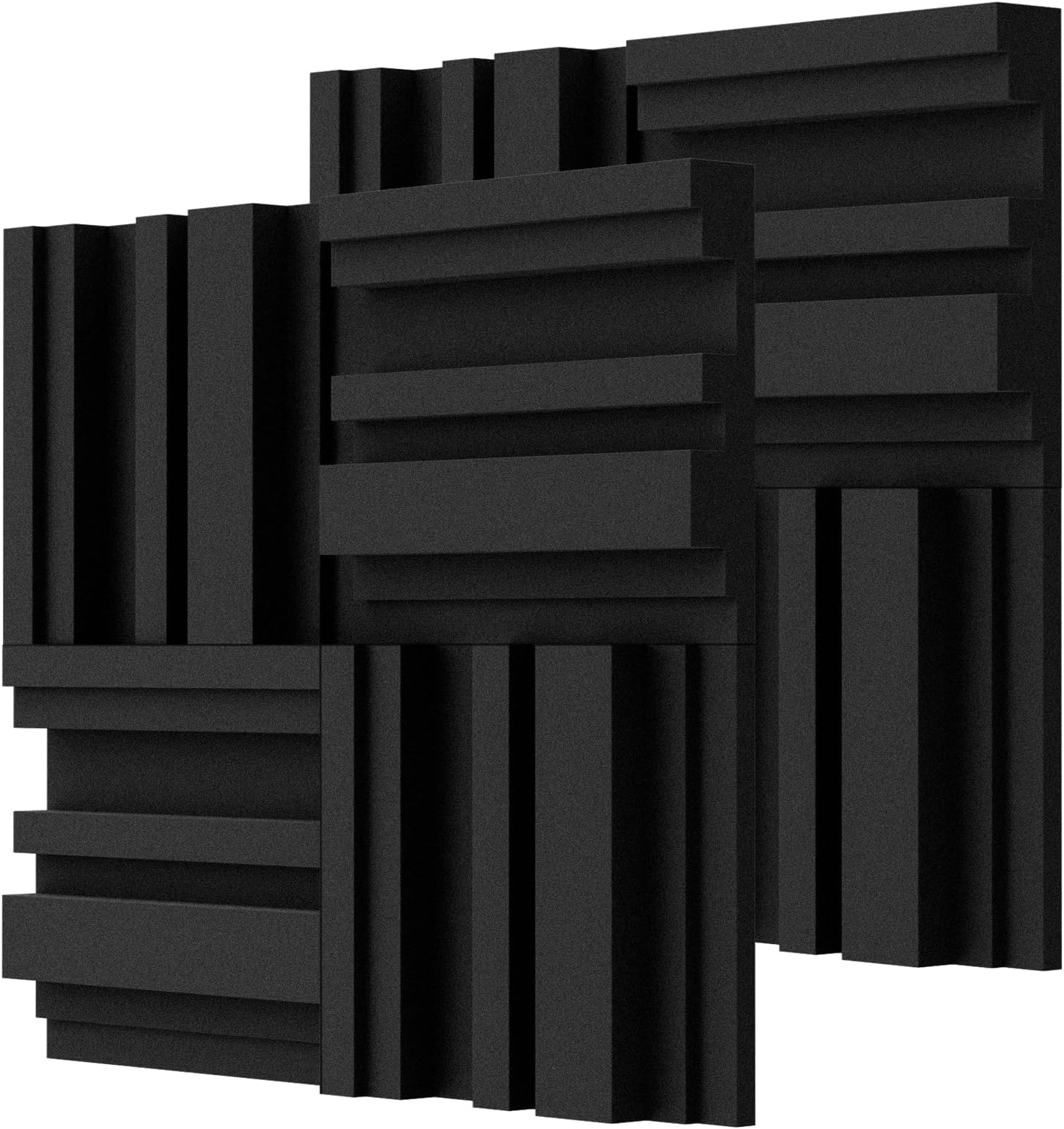 Amazon.com: TroyStudio Thick Acoustic Foam Panels in Diffusion Pattern ...
