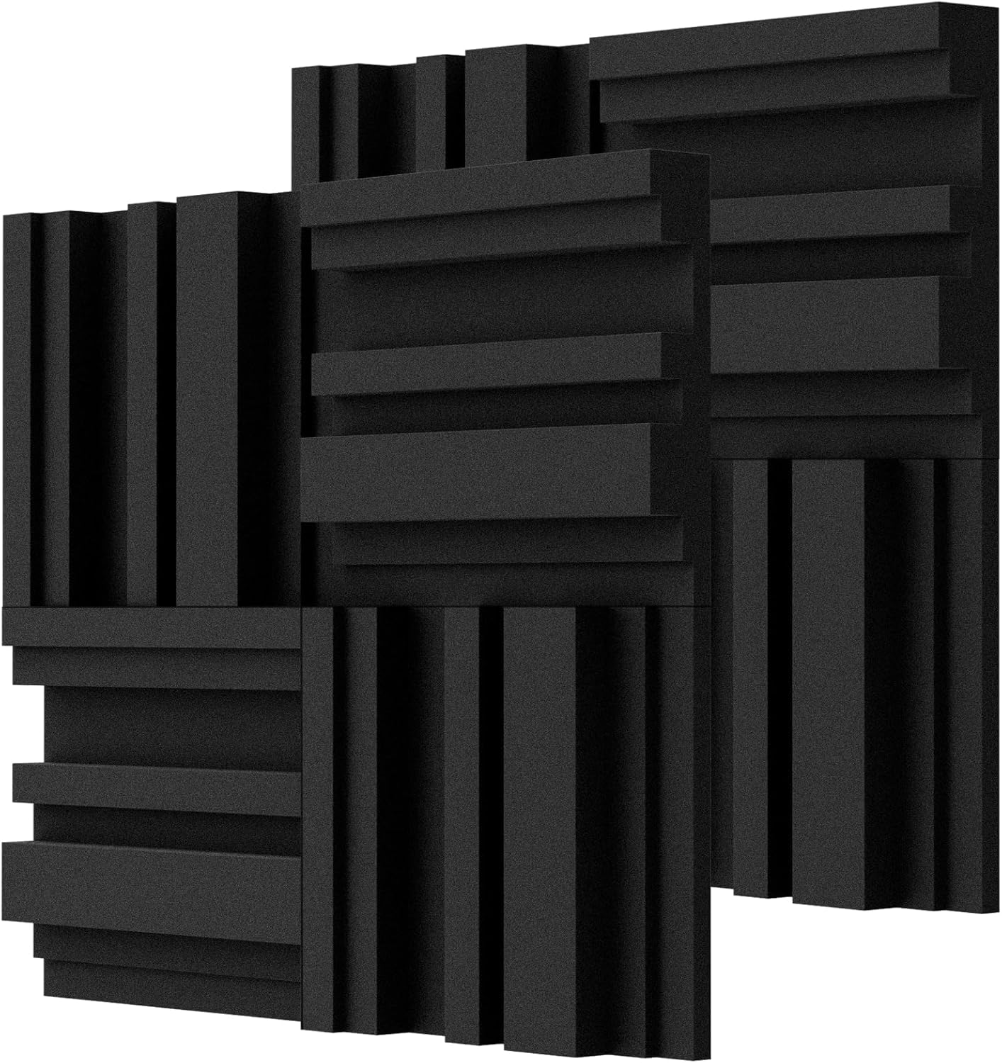 Amazon.com: TroyStudio Thick Acoustic Foam Panels in Diffusion Pattern ...