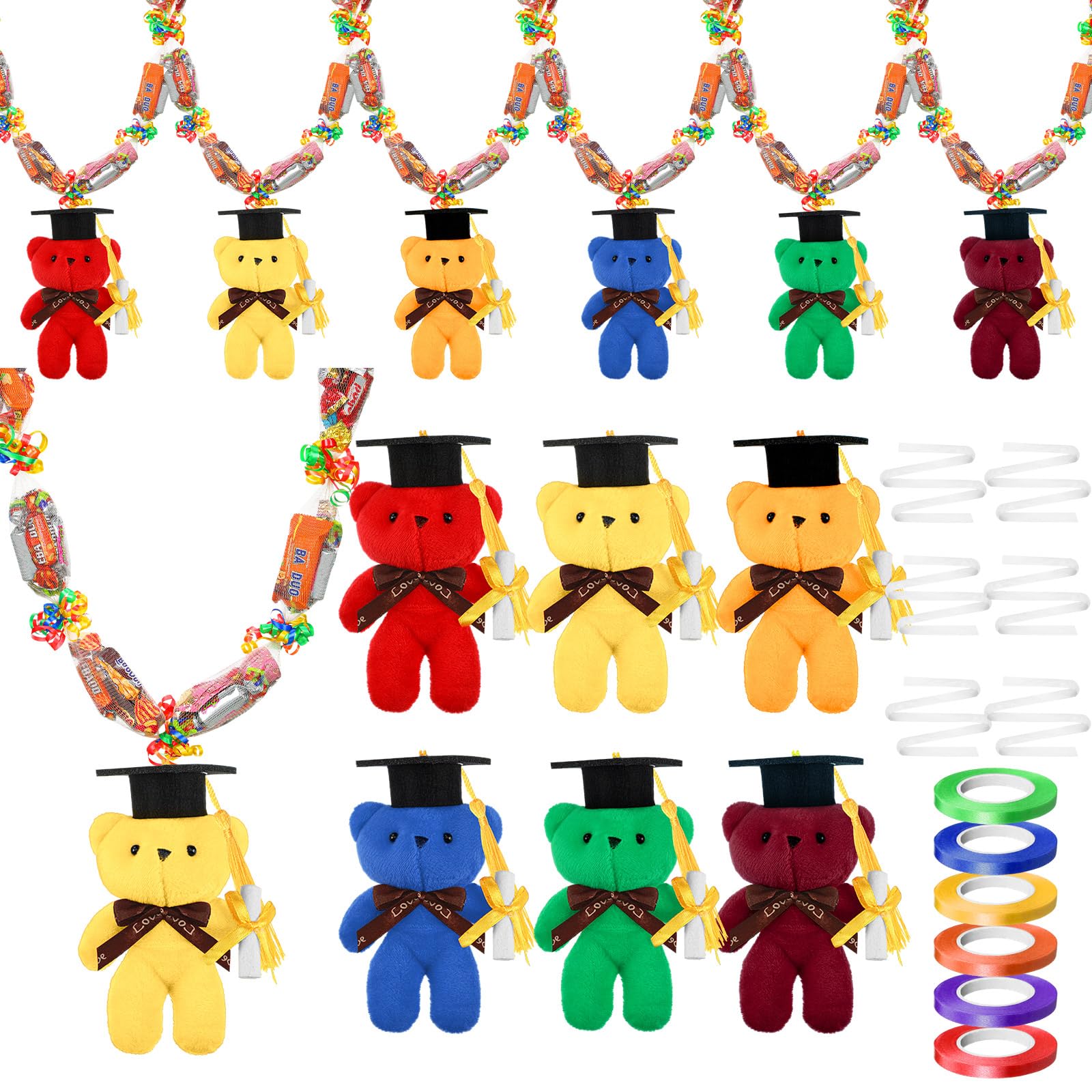 Amazon.com: Vertintong 18 Pcs 2024 Graduation Stuffed Animal Candy Lei ...