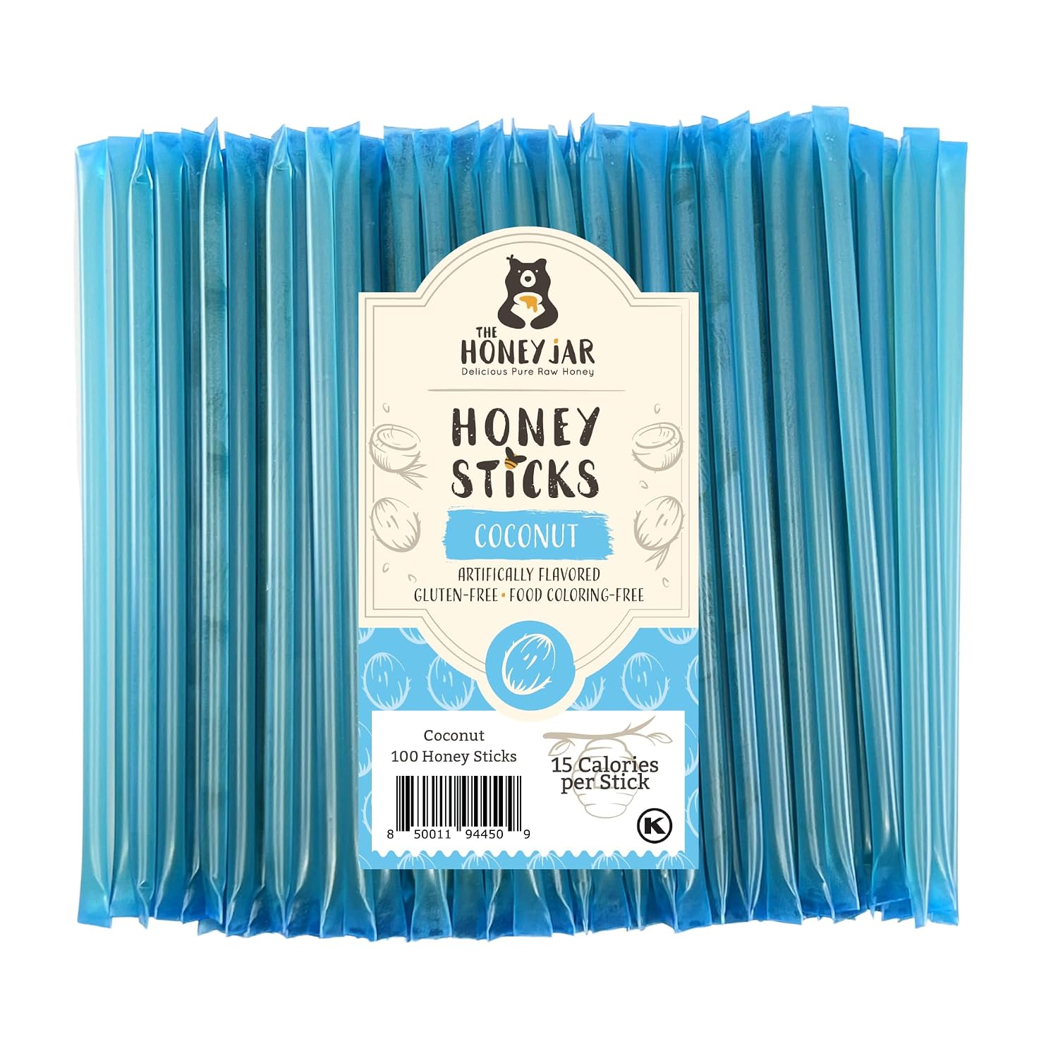 Amazon.com : The Honey Jar Coconut Flavored Raw Honey Sticks - Pure ...