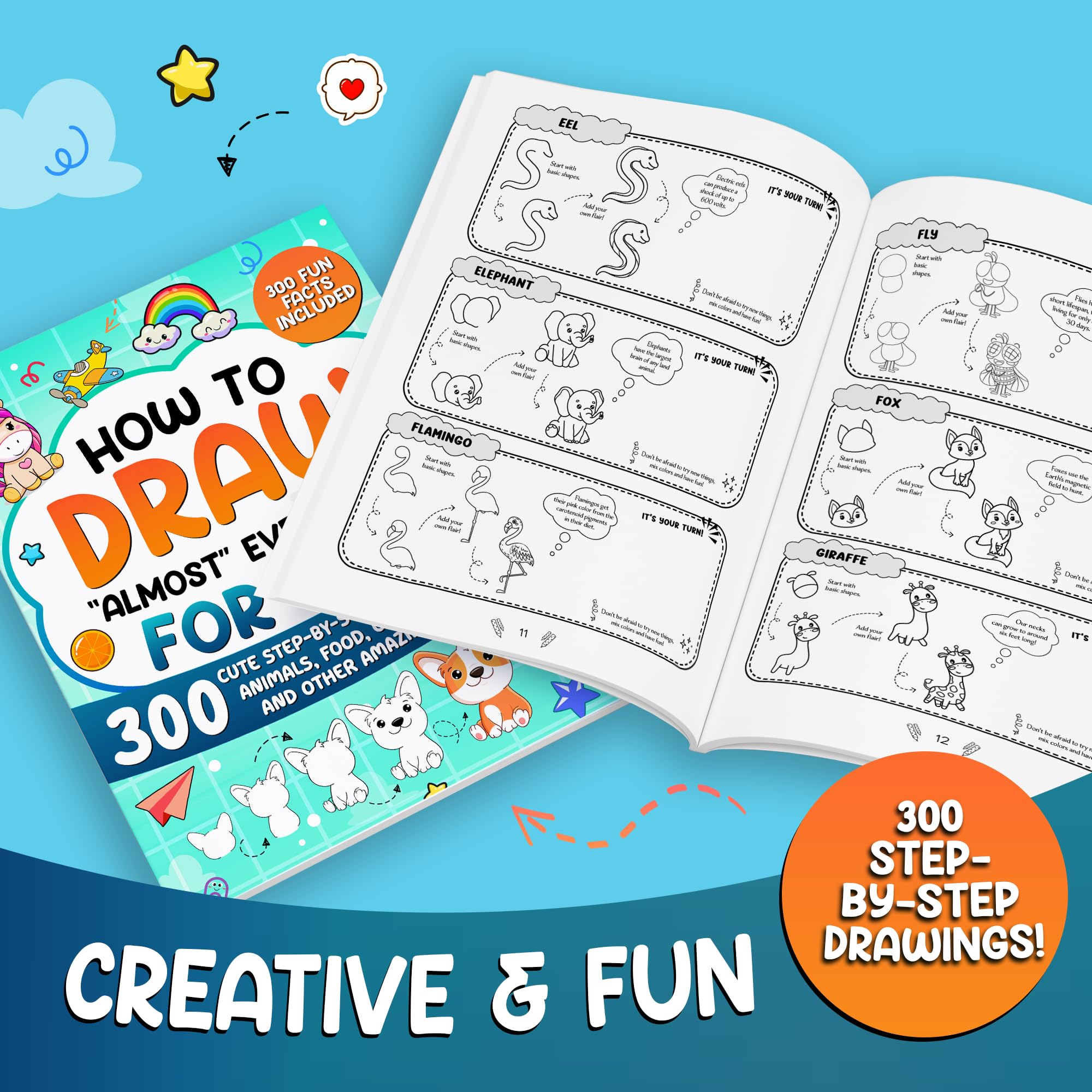 Snapklik.com : How To Draw "Almost" Everything For Kids: 300 Cute Step ...