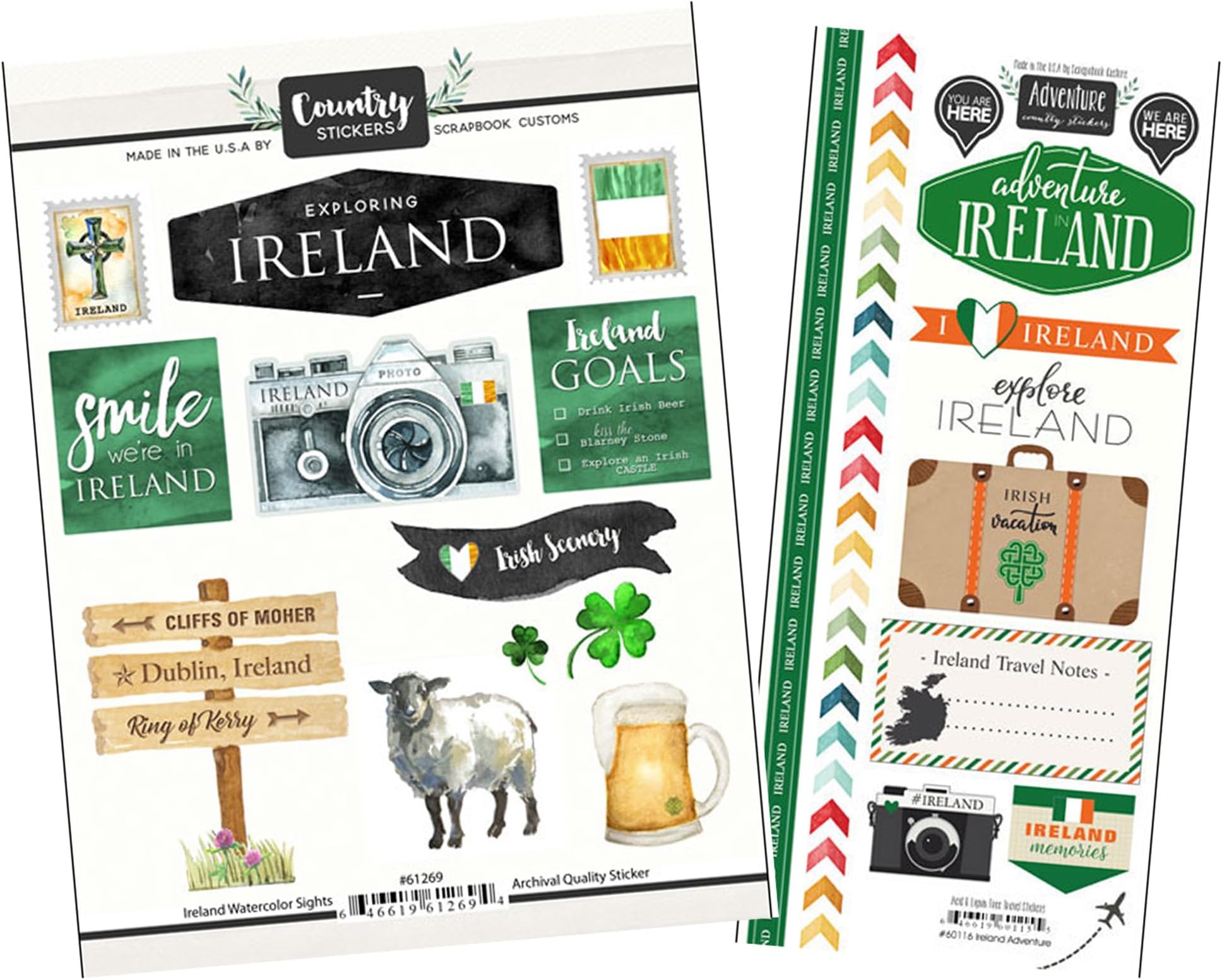 Amazon.com: Scrapbook Customs World Collection Ireland Cardstock ...