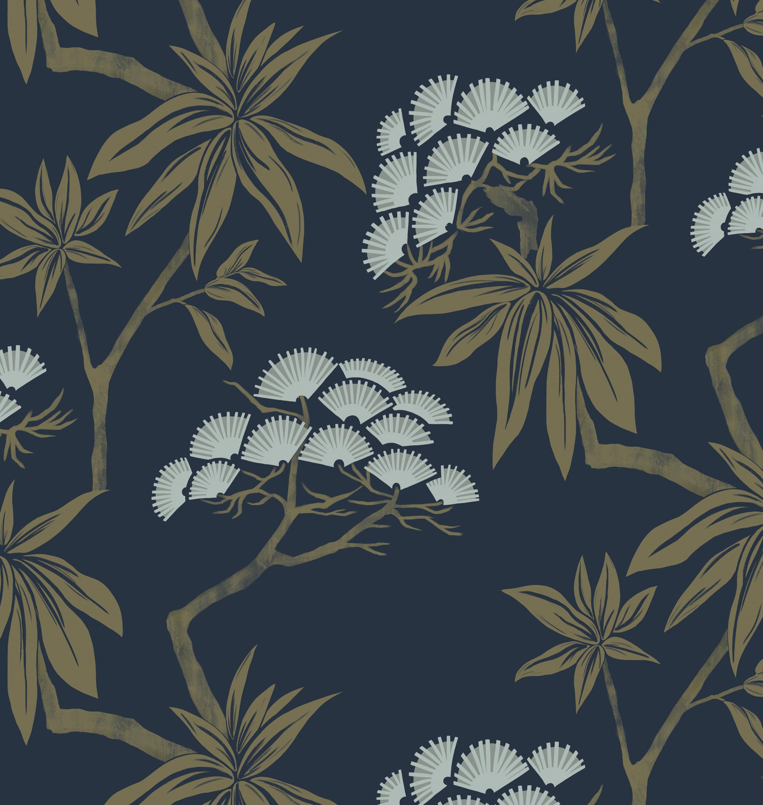 Vintage Blue And Brown Wallpaper AV50701 Kepler Damask Blue And Brown