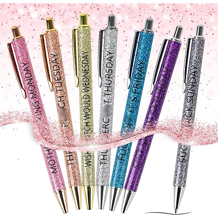 Amazon.com : Crtiin 12 Pieces Ballpoint Pens Office Inspirational ...