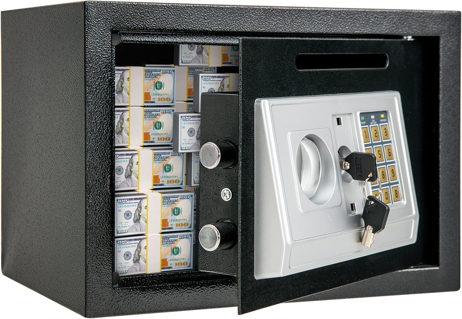 COSTWAY 14-inch Electronic Depository Safe Box with Drop Slot, Wall ...