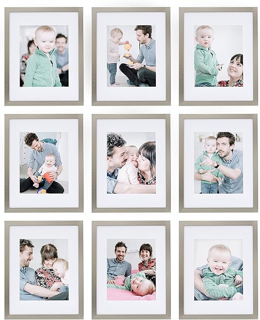 Amazon.com - Sheffield Home 9 Piece Gallery Wall Frame Set, 11x14 Inch ...
