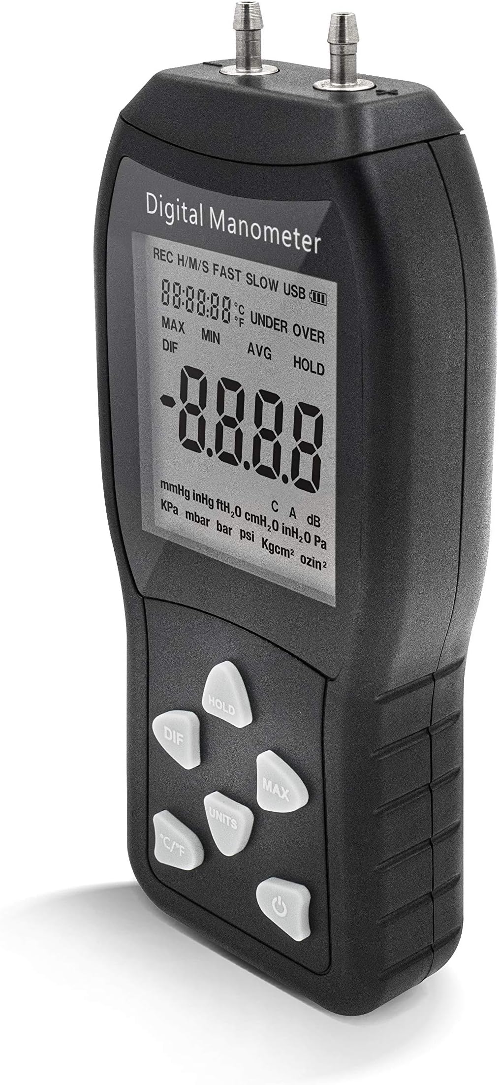 YZT Meter Manometer Air Pressure Meter, Digital Differential Pressure ...