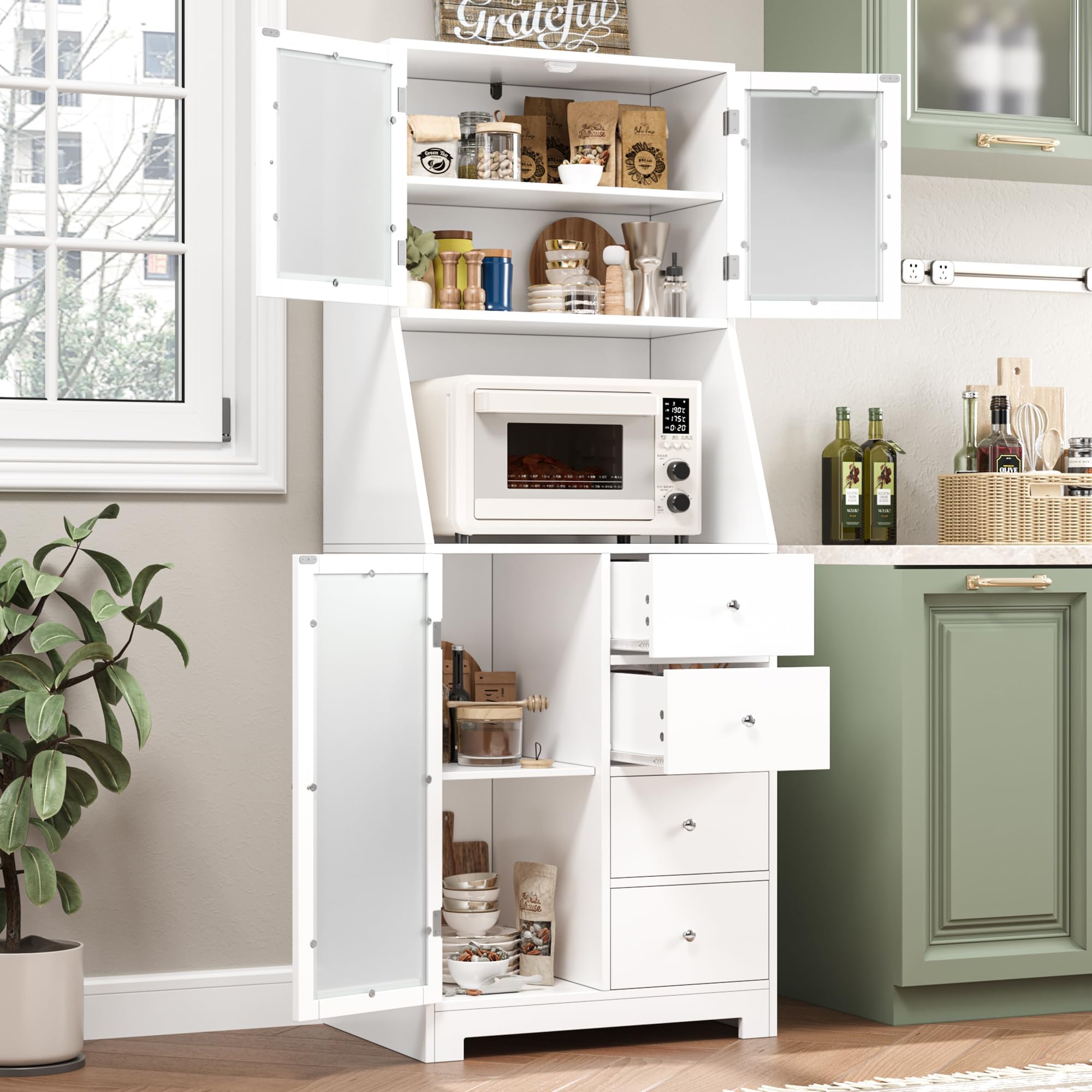 Amazon.com: Living Skog Kitchen Storage Cabinet–Kitchen Cabinet with ...