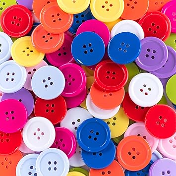 Amazon.com: Super Z Outlet 100 Pack 1 Inch Buttons Flatback Sewing ...