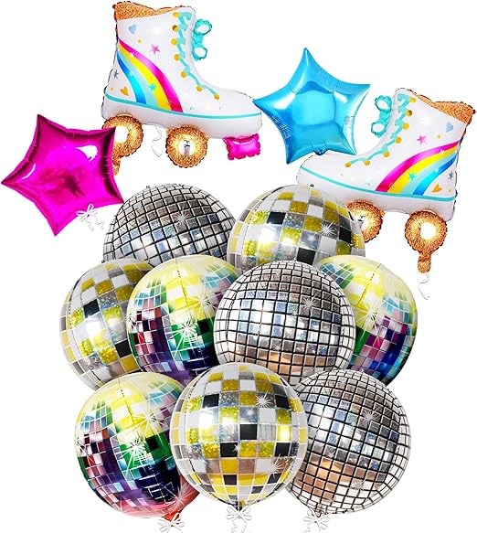 Amazon.com: KatchOn, Roller Skate Balloon Set - Pack of 13 | Disco Ball ...