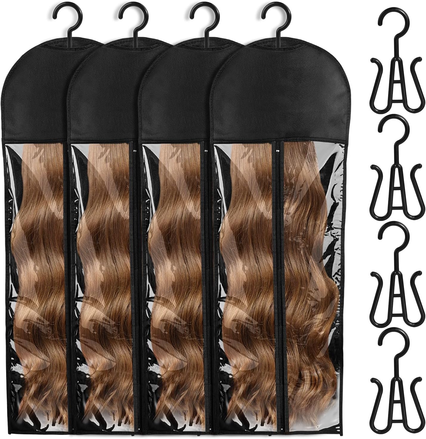 Amazon.com : 3PCS Dust-proof Tangle-proof Wig Bags Storage with Wig ...