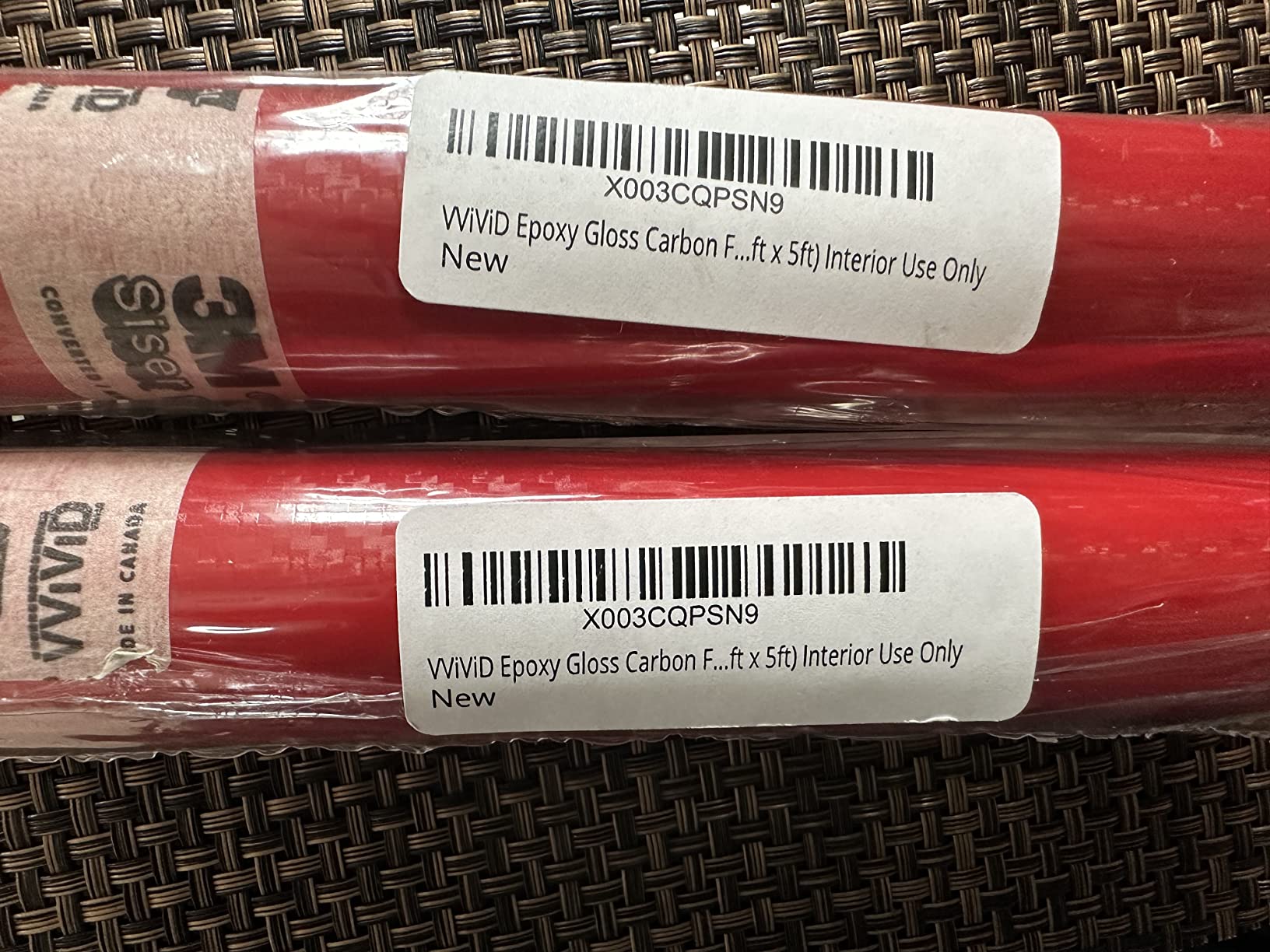 $10/mo - Finance VViViD Epoxy Gloss Carbon Fiber Demon Red Vinyl Wrap ...